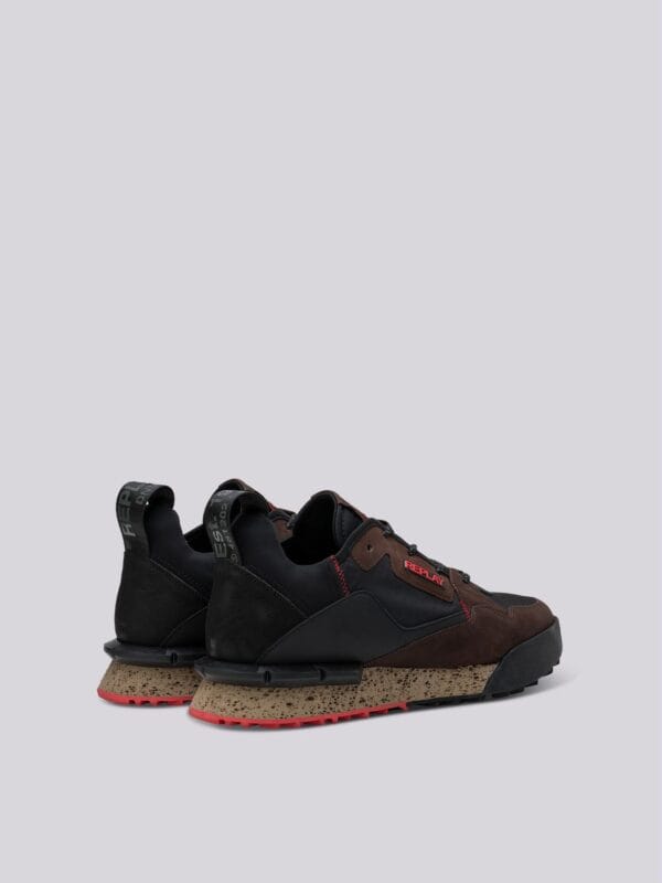 Replay Field Sneaker classic x leather dark brown - Ebeezbrandz